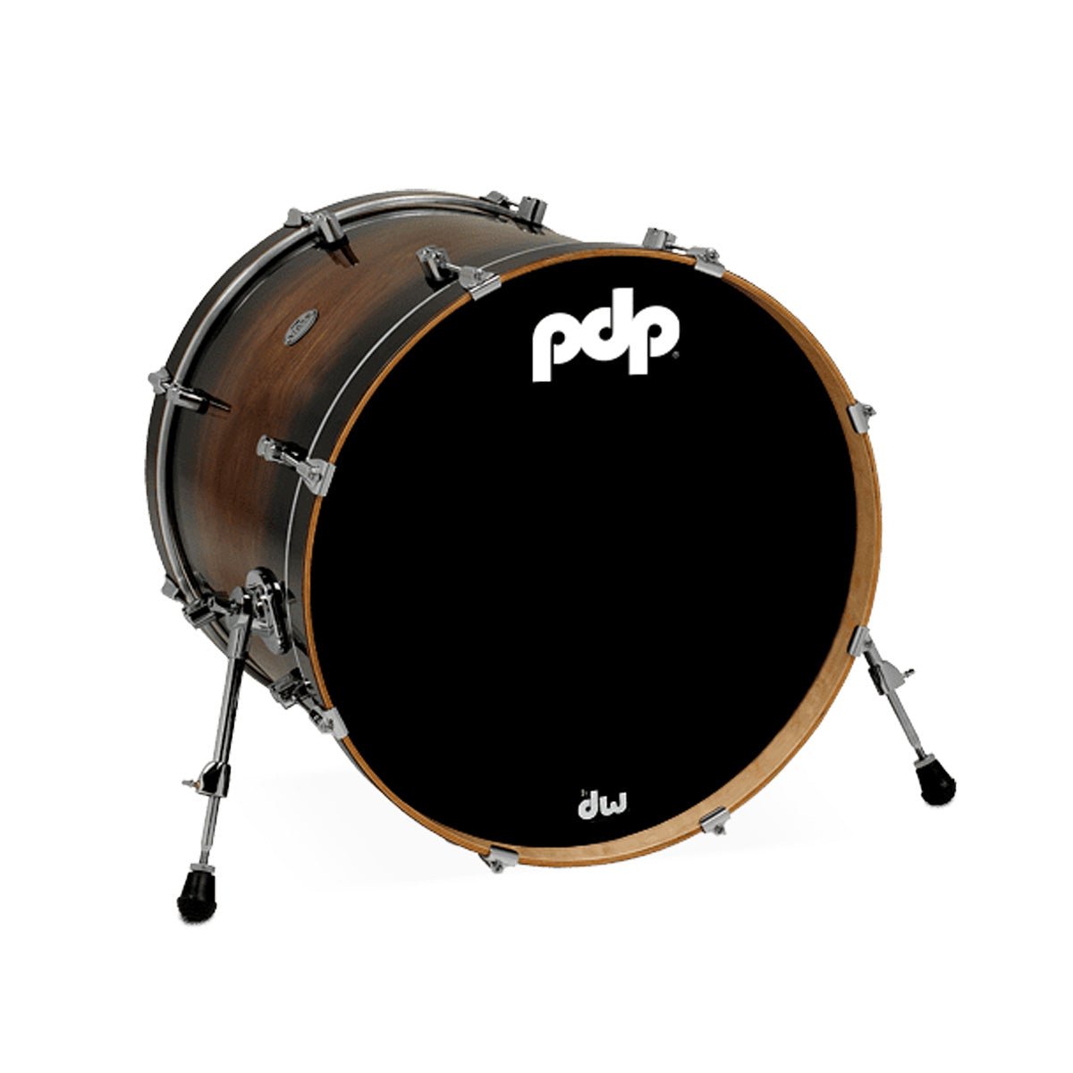 Pdp Concept Exotic 5 Pc Shell Pack In Walnut To Charcoal Burst Gjmsound