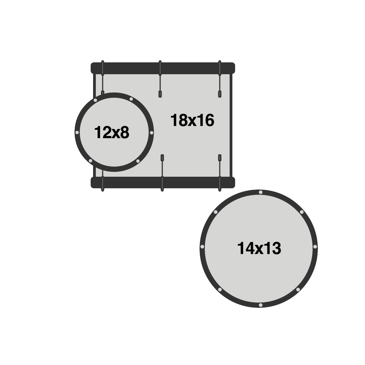 Crush Drums Sublime Birch 3 Piece Shell Pack 18 inch Bass Drum - Dark ...