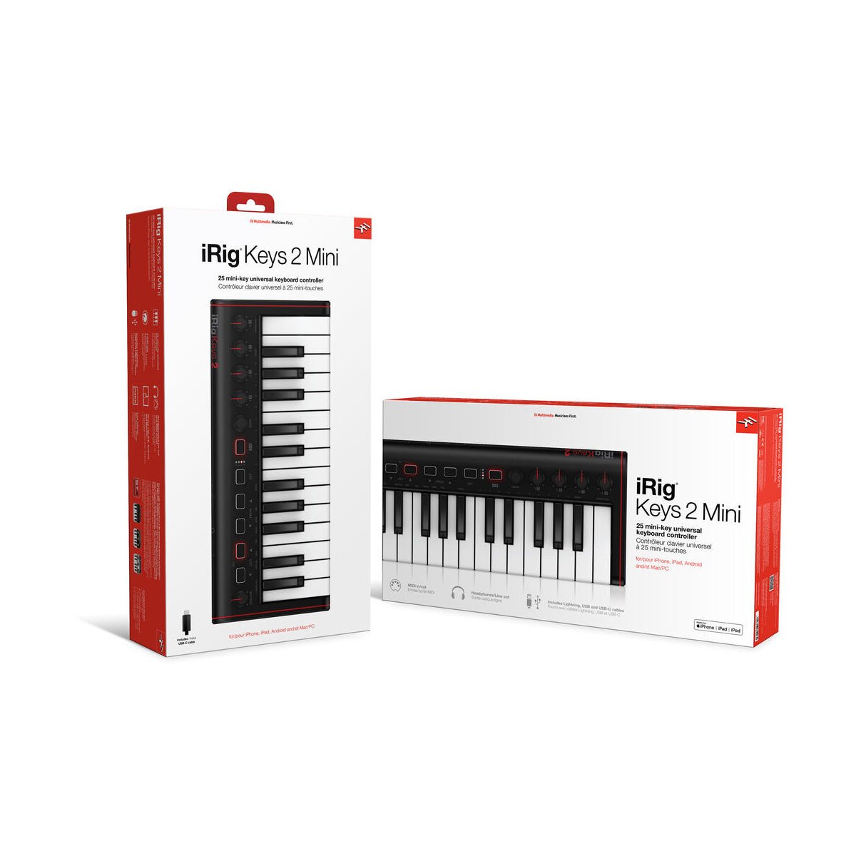 IK Multimedia iRig Keys 2 25-key Controller for iOS, Android, and Mac ...
