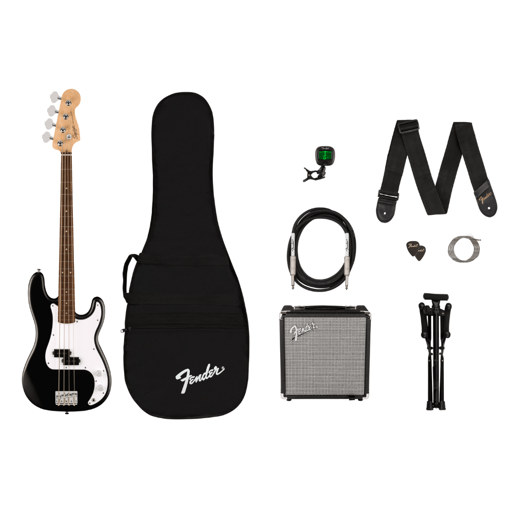 Squier Debut Collection Precision Bass Electric Bass Pack - Black ...