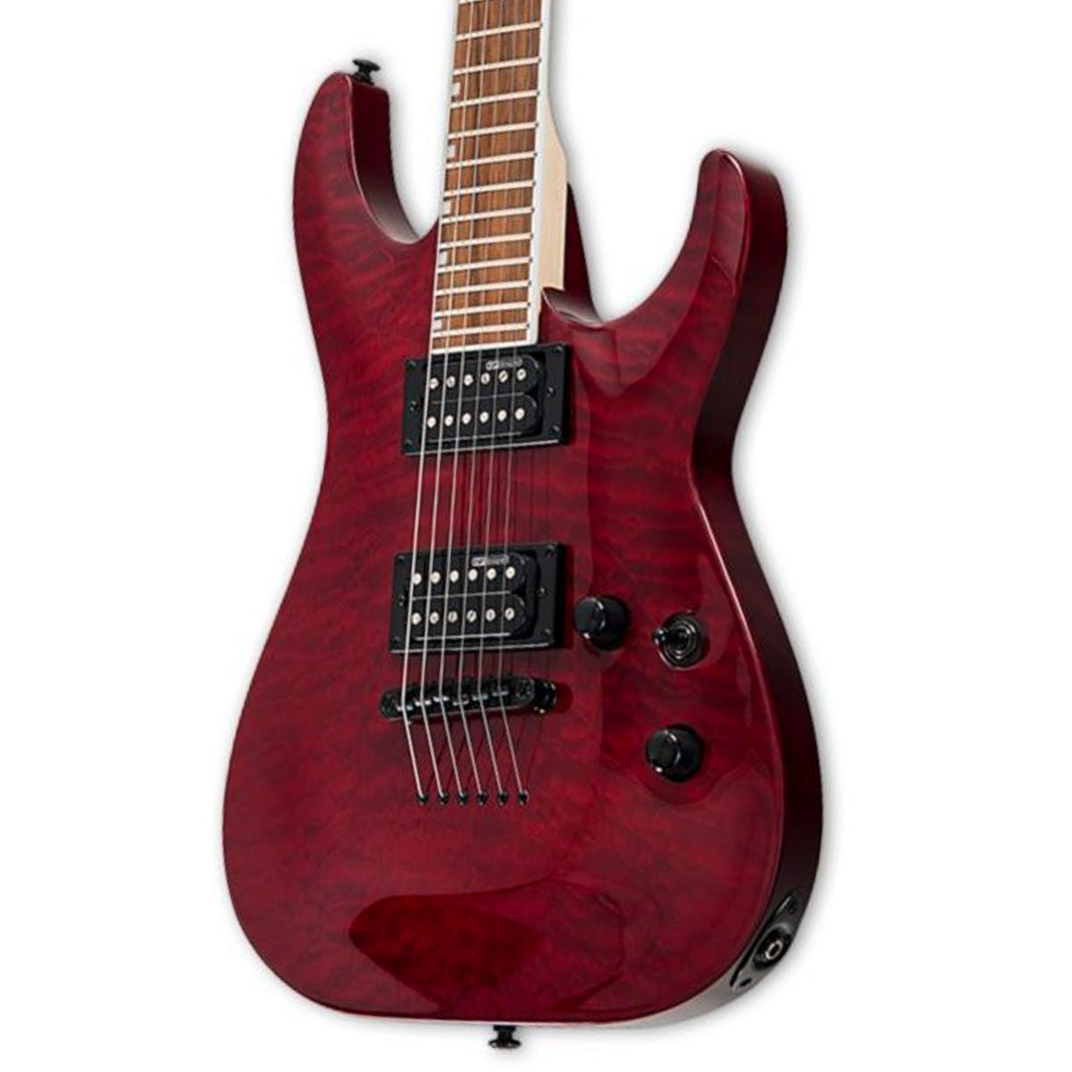ESP LTD MH-200QM NT Electric Guitar - See Thru Black Cherry – gjmsound