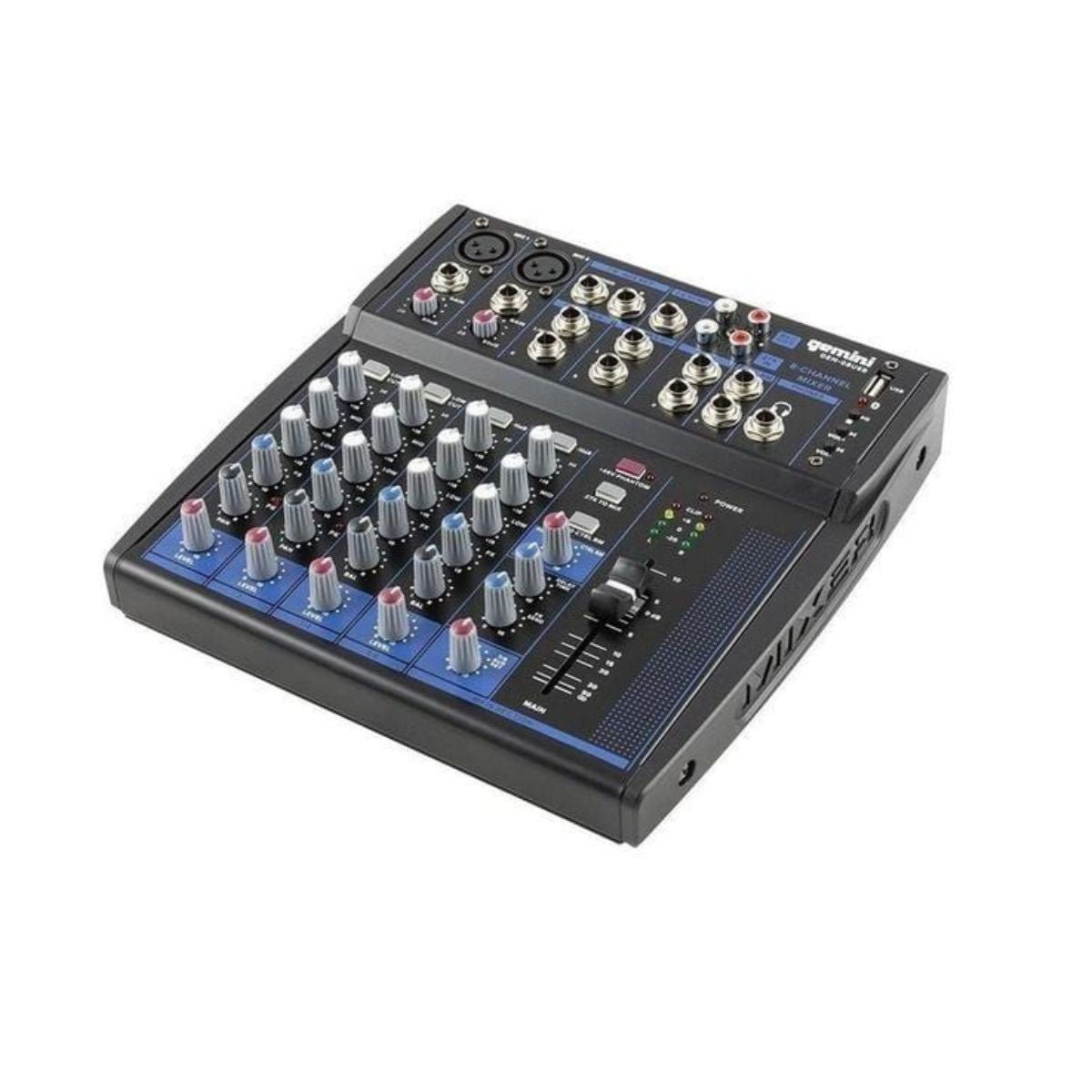 Gemini GEM-8USB Compact 8-Channel Bluetooth Audio Mixer with USB – gjmsound