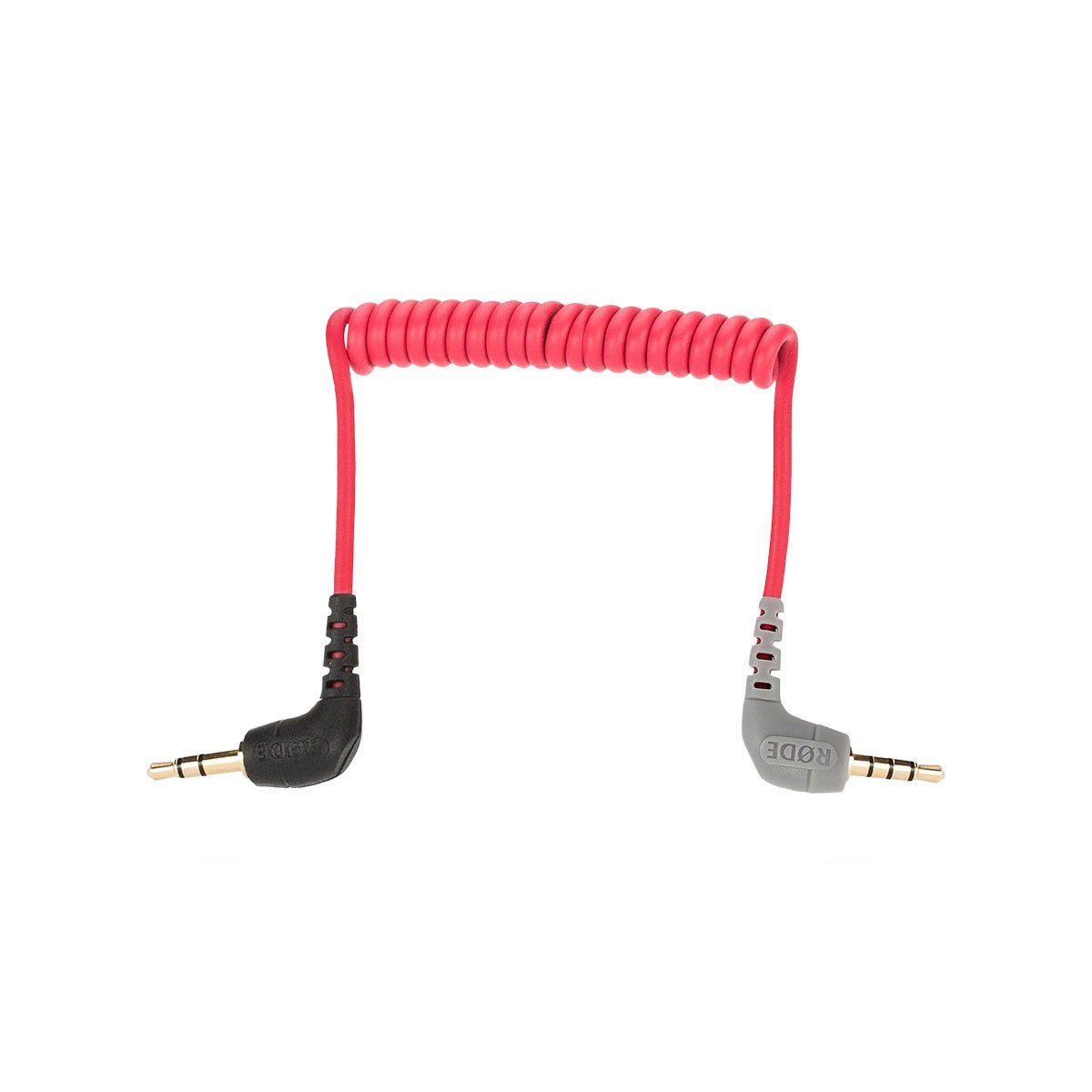 Rode SC7 3.5mm Right-Angle TRS to 3.5mm Right-Angle TRRS Coiled Adapte ...